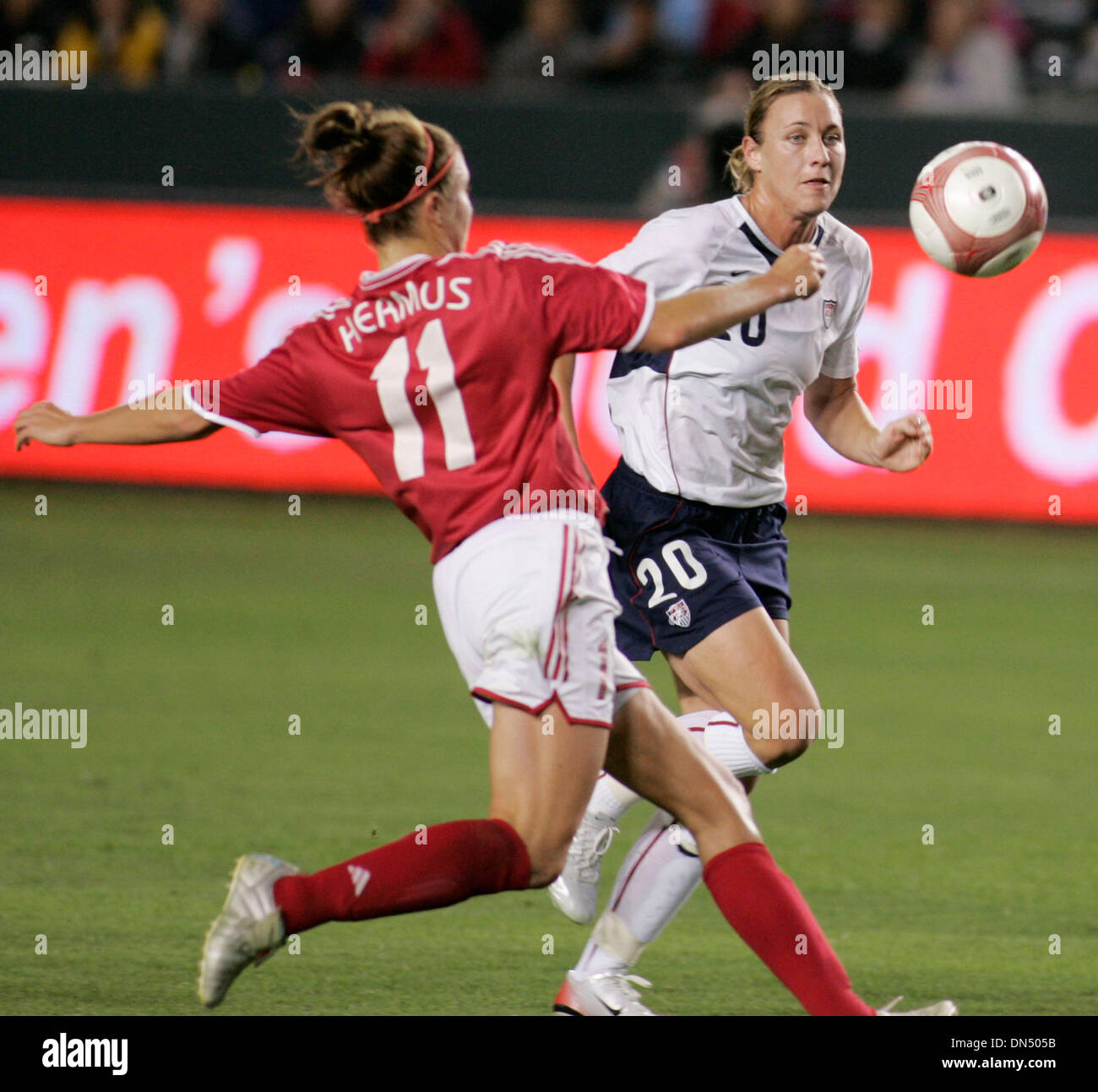 Nov 26, 2006; Carson, CA, USA; ABBY WAMBACH of the USA national team ...