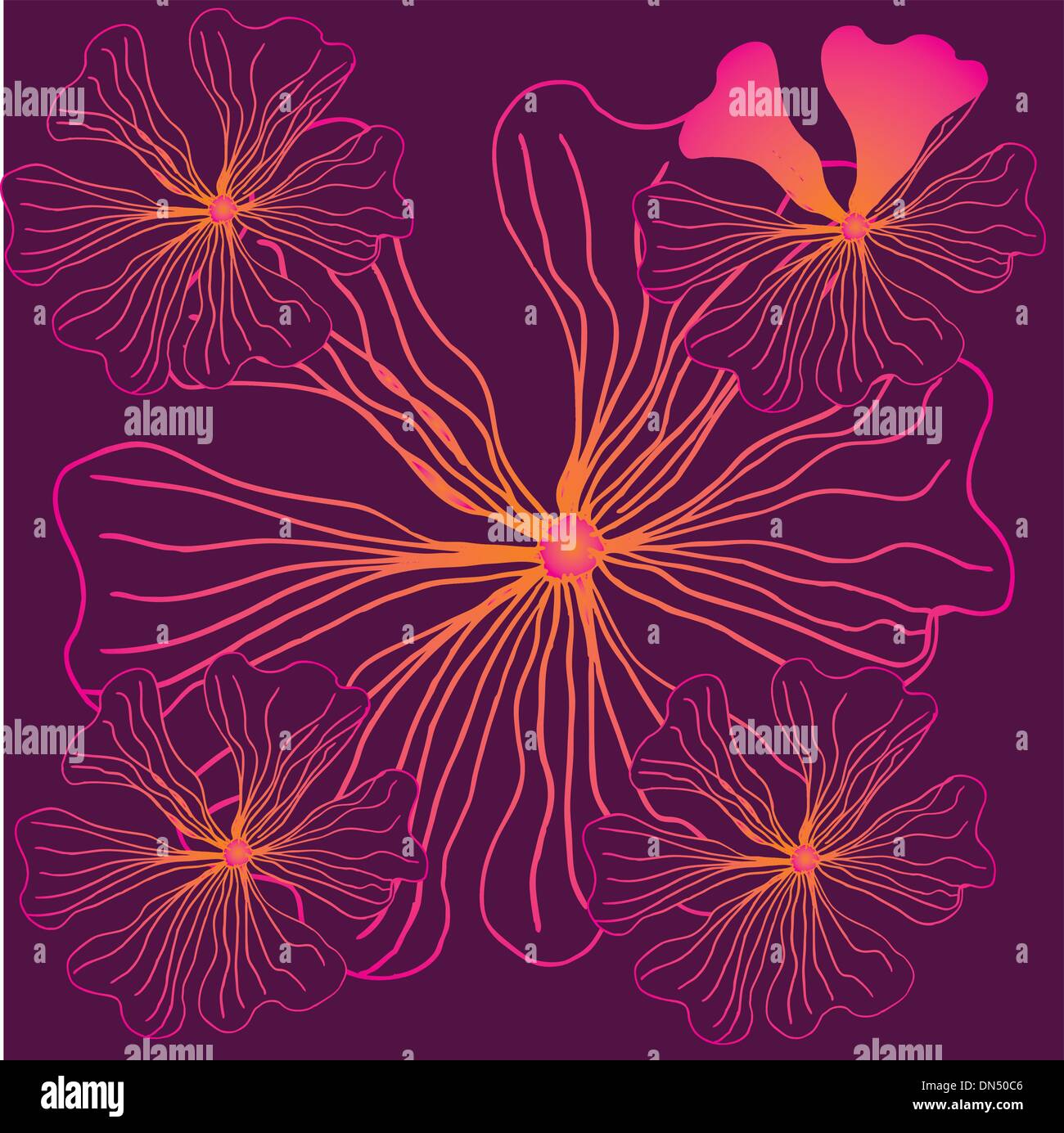 spring hibiscus flower vector art Stock Vector Image & Art - Alamy