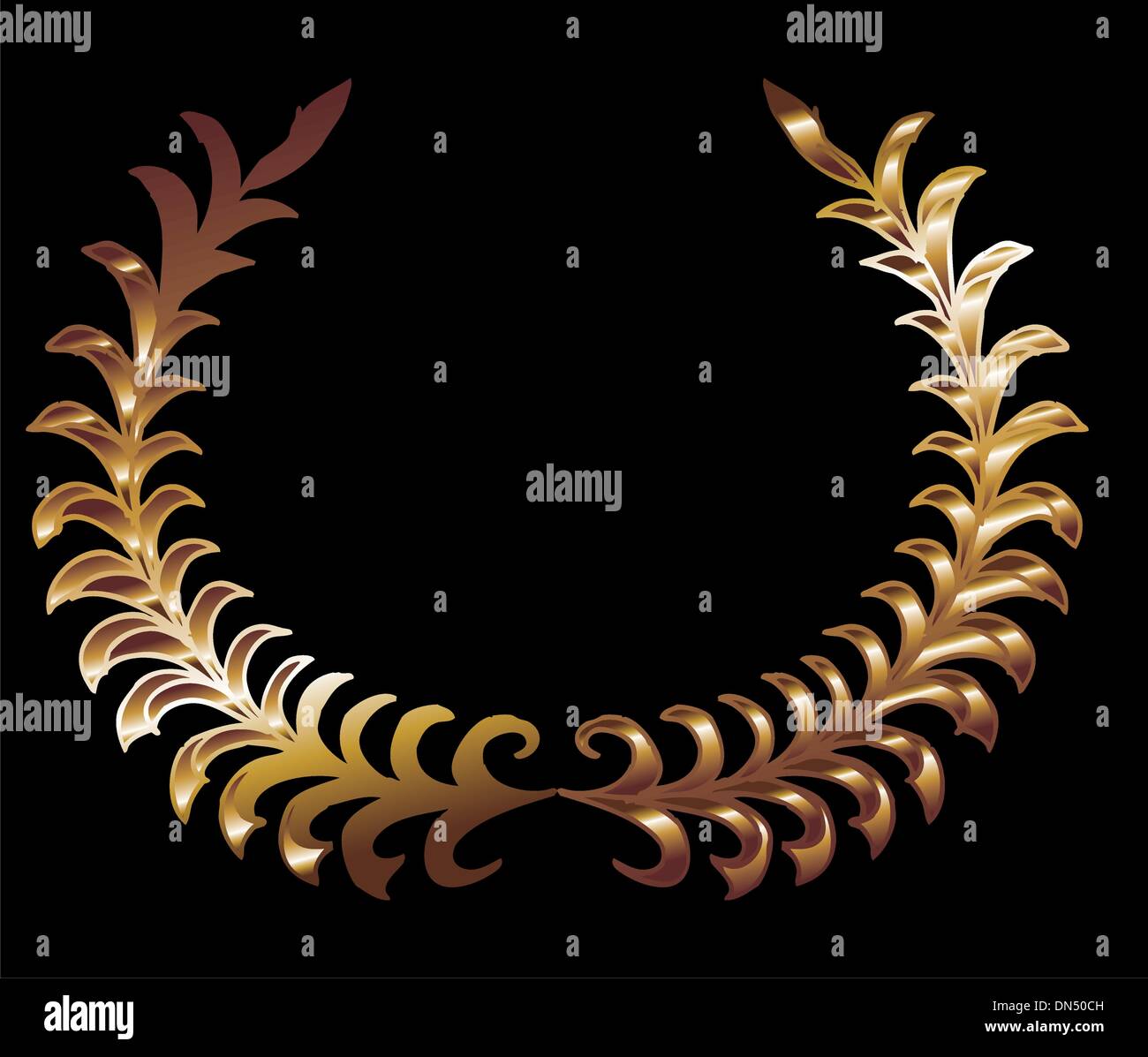 gold wreath hand drawn vector art Stock Vector Image & Art - Alamy