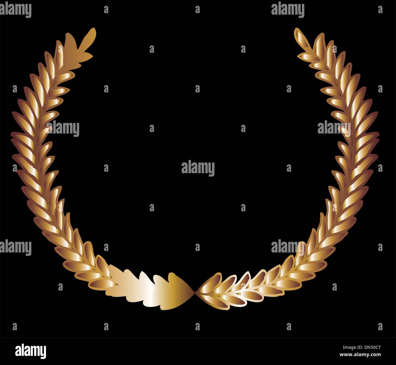 Gold award wreath vector hi-res stock photography and images - Alamy