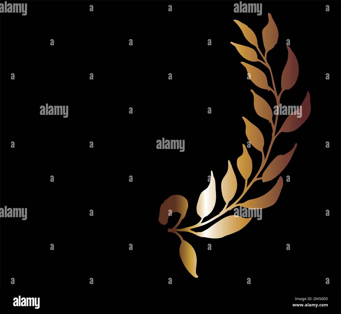 gold wreath hand drawn vector art Stock Vector Image & Art - Alamy