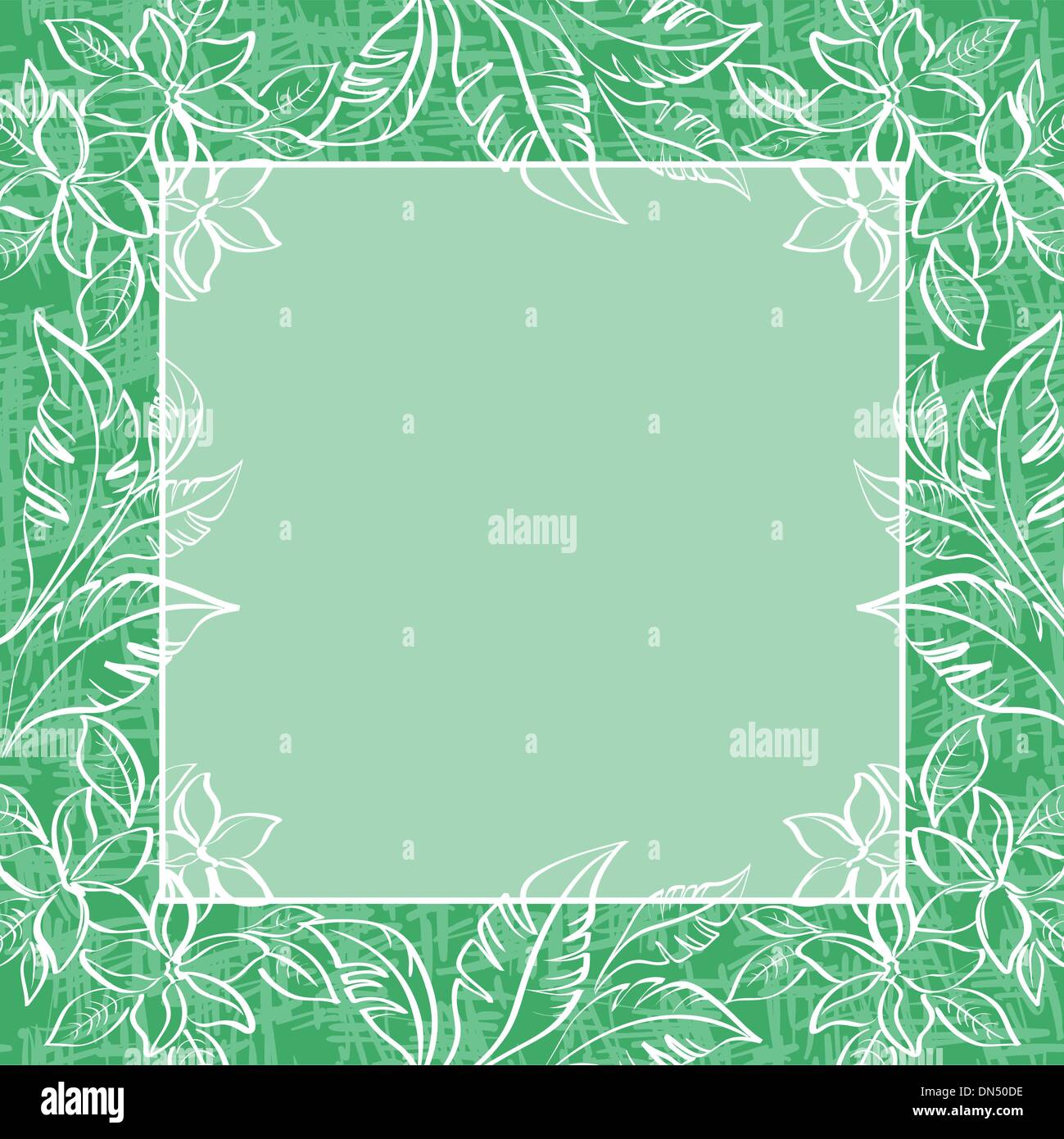 White tropical background frame Stock Vector Images - Alamy