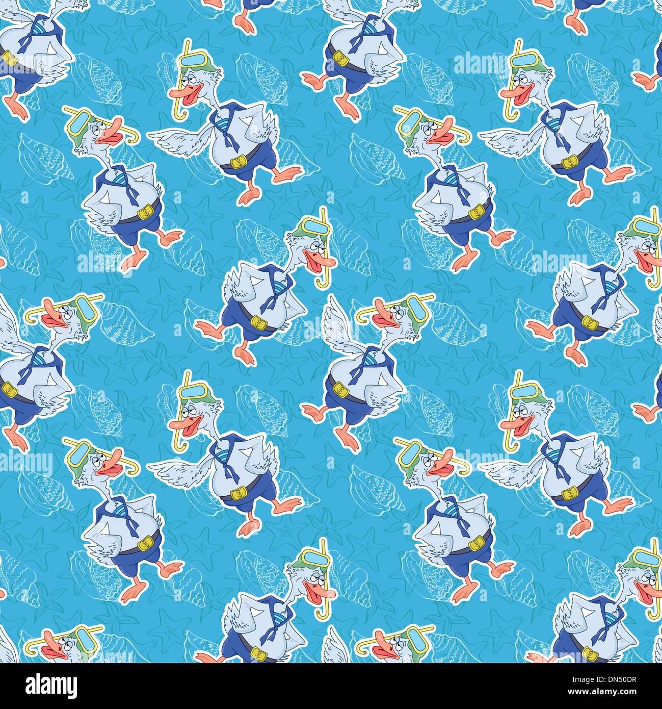 Seamless pattern scuba diving Stock Vector Images - Alamy