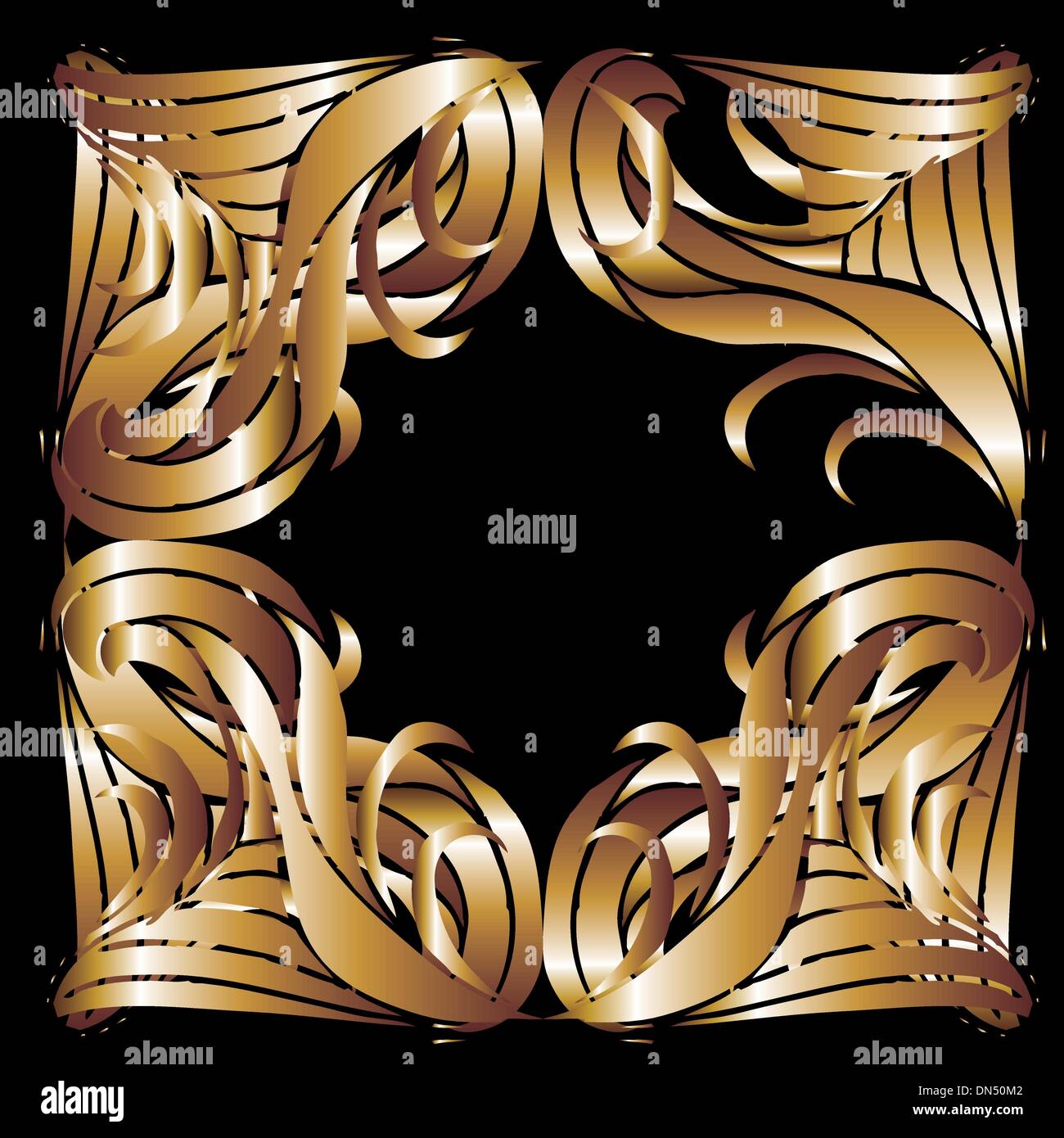 tribal design gold frame vector art Stock Vector Image & Art - Alamy