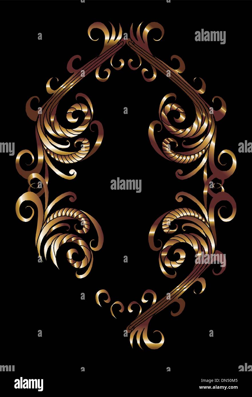 tribal design gold frame vector art Stock Vector Image & Art - Alamy
