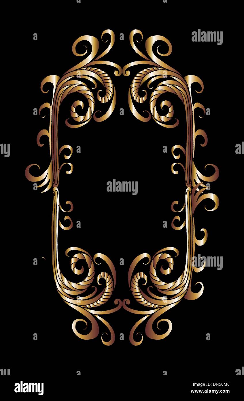 tribal design gold frame vector art Stock Vector Image & Art - Alamy