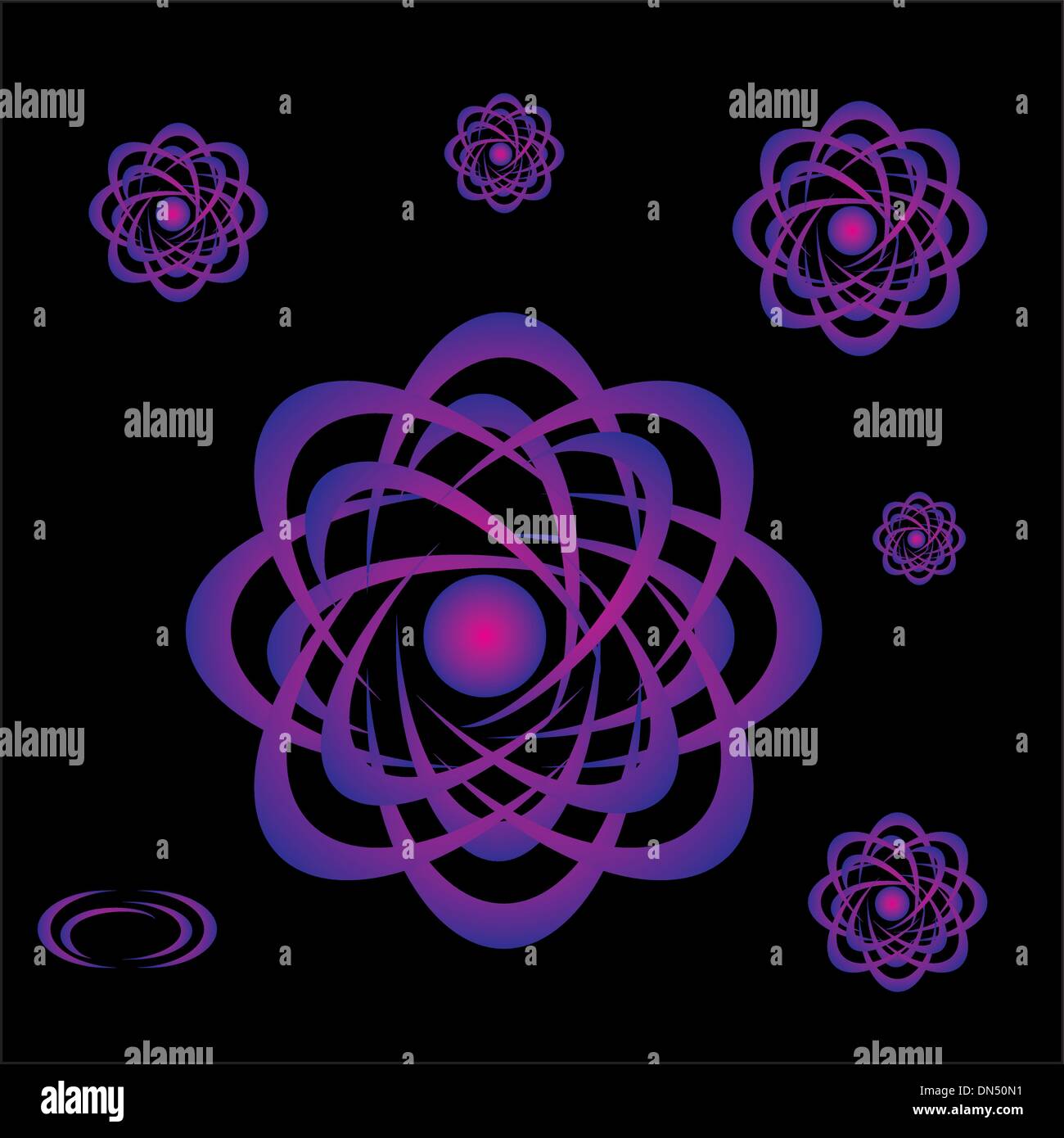 black background atomic design vector art Stock Vector Image & Art - Alamy