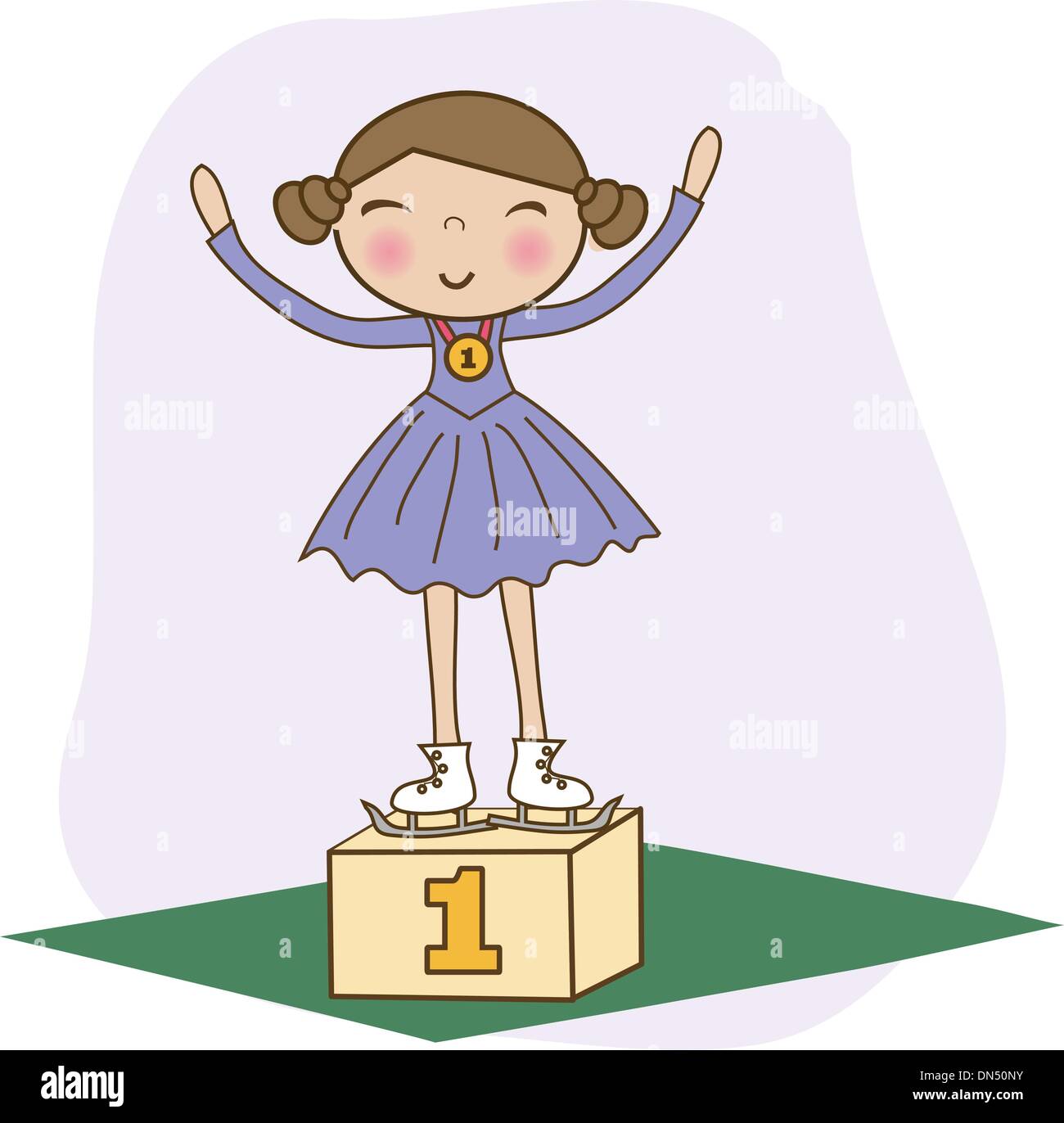 Figure skater 1st on the winner podium. Vector Stock Vector Image & Art ...