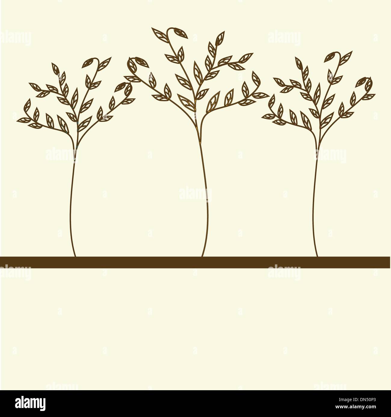 Three tree. Vector illustration Stock Vector Image & Art - Alamy