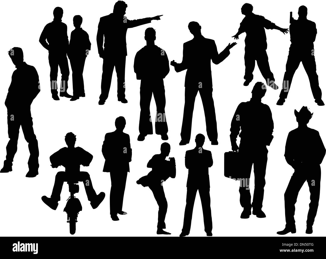 Men silhouettes. Vector illustration Stock Vector Image & Art - Alamy