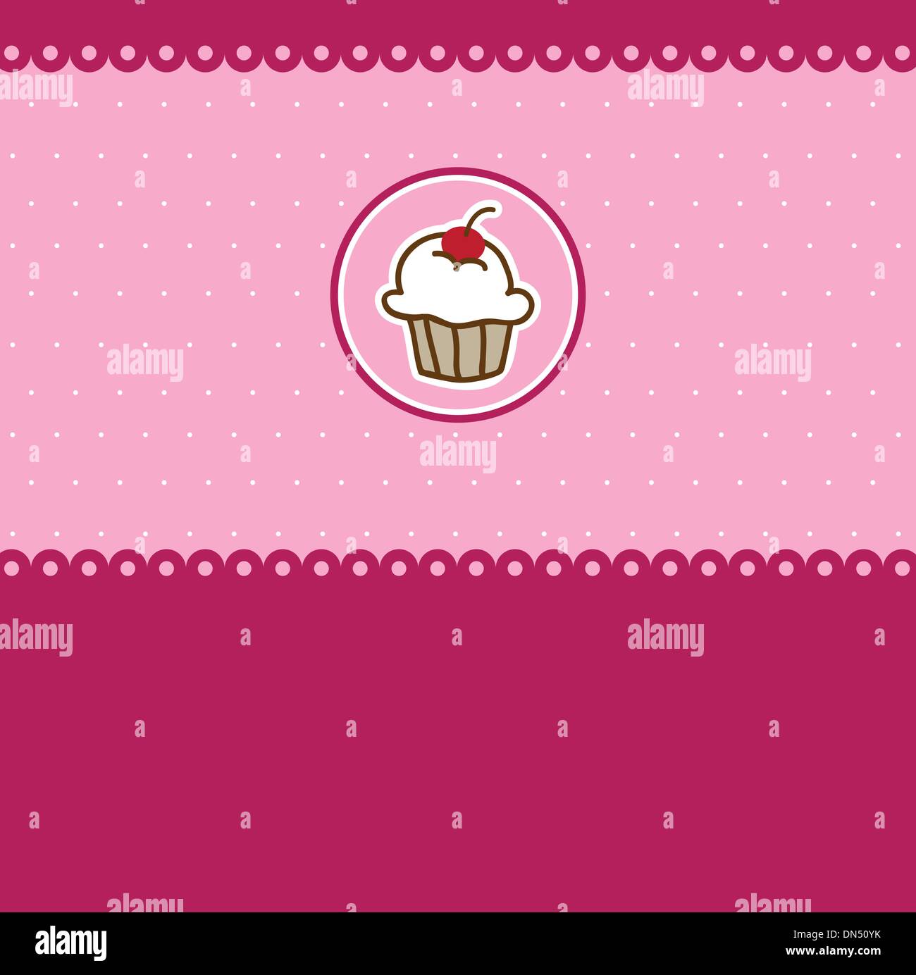 Cute vector background with small cupcake Stock Vector Image & Art - Alamy