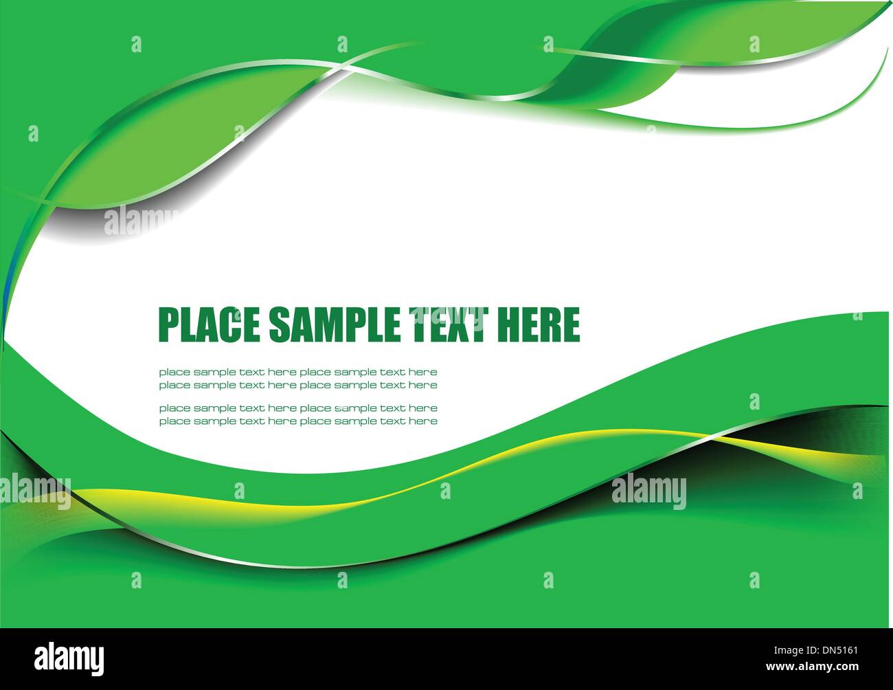 Abstract green wave background. Vector illustration Stock Vector Image ...