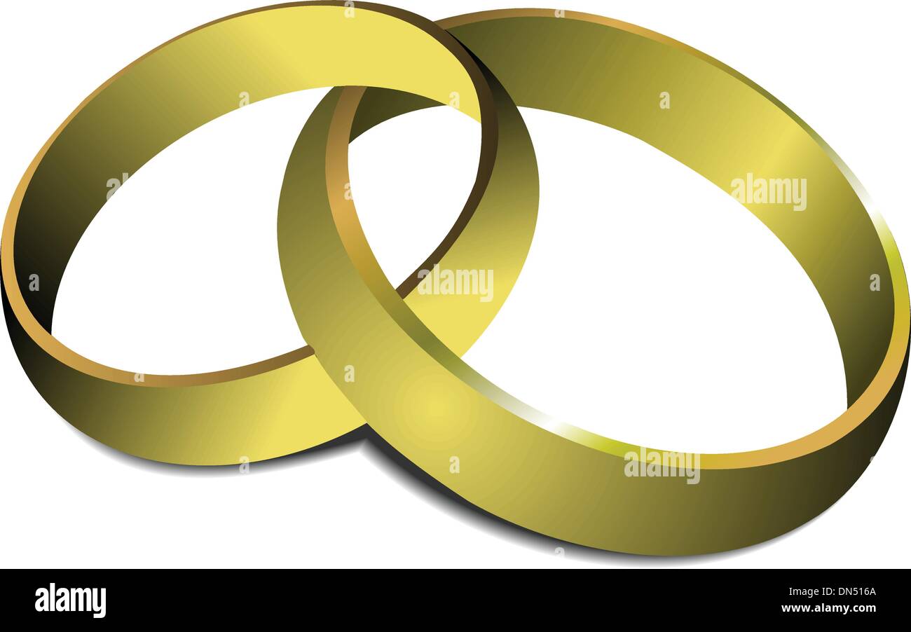 Gold rings vector vectors hi-res stock photography and images - Alamy