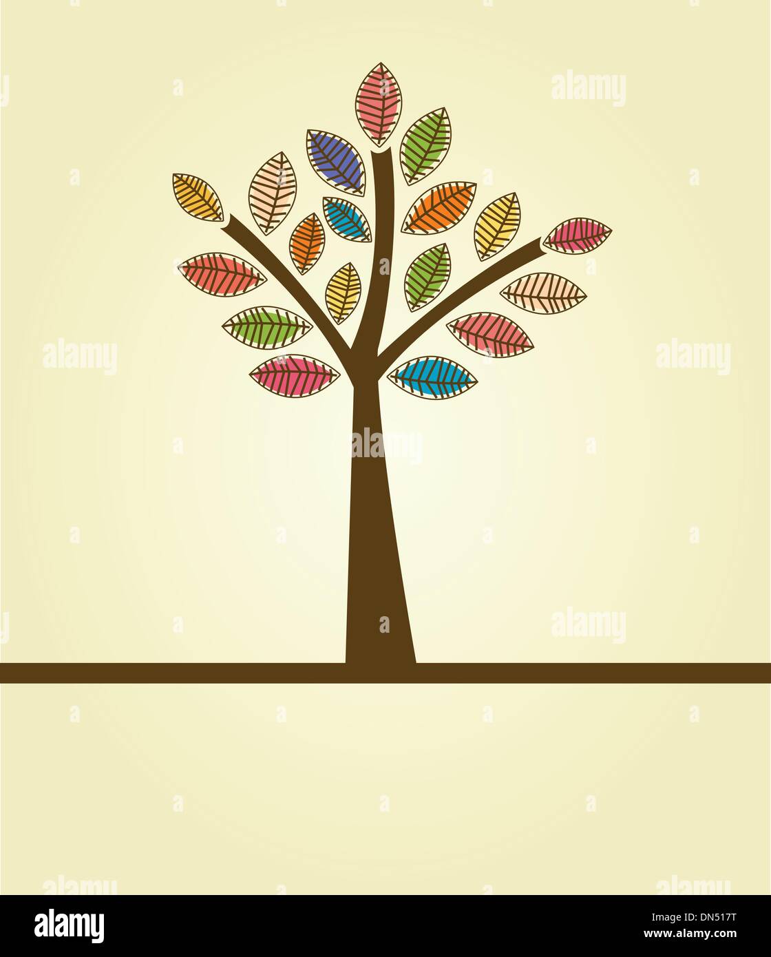 Abstract autumn tree Stock Vector Image & Art - Alamy