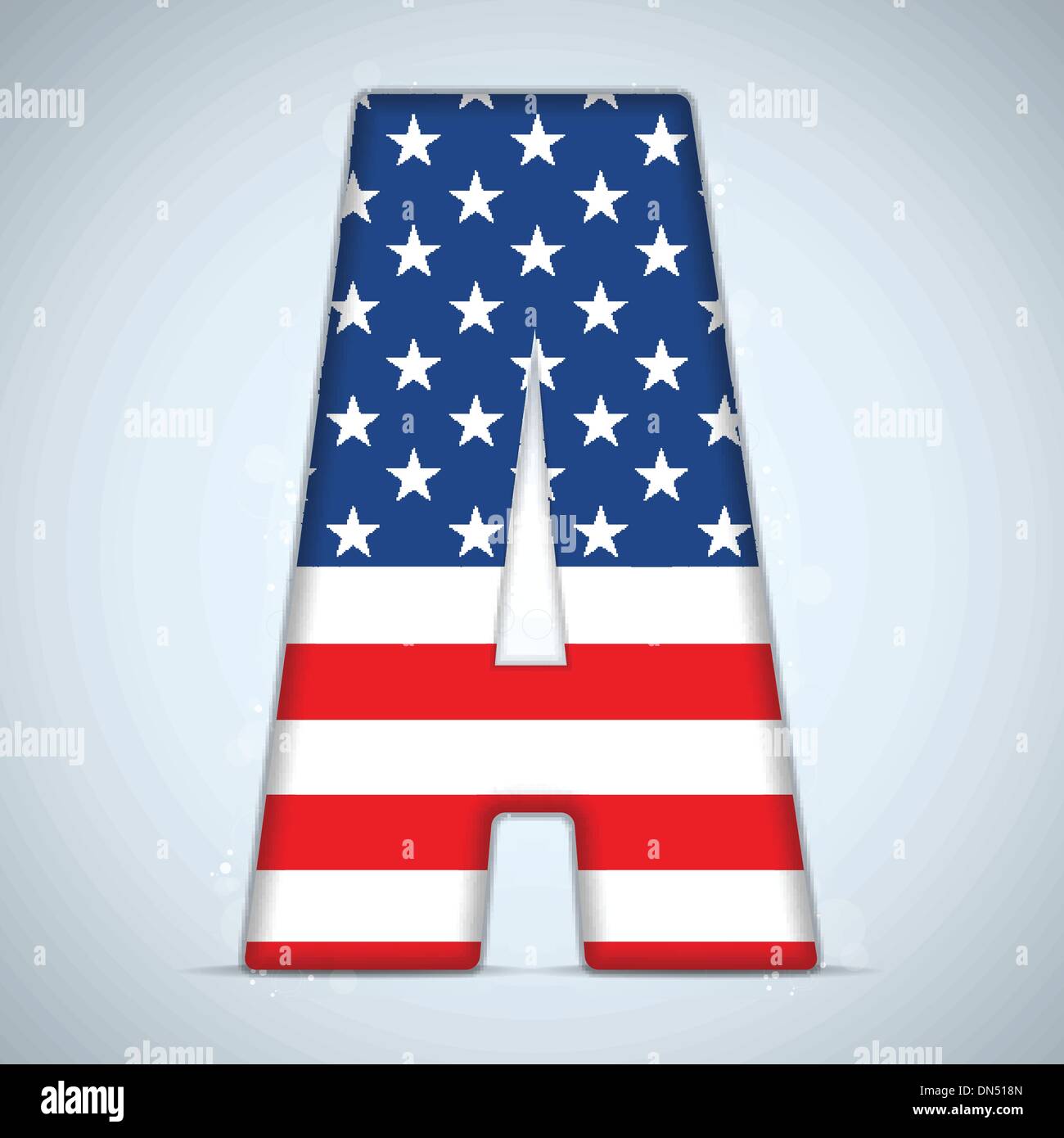 USA Independence Day Alphabet Letters Stock Vector Image & Art - Alamy