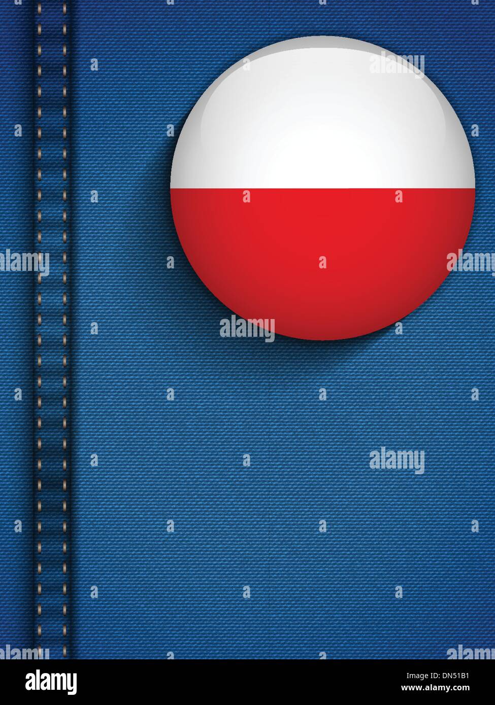 Polish flag badge poland Stock Vector Images - Alamy