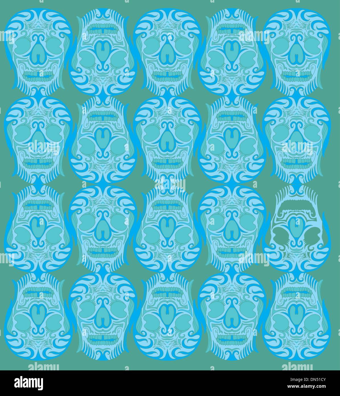 tribal tattoo skull vector art Stock Vector Image & Art - Alamy