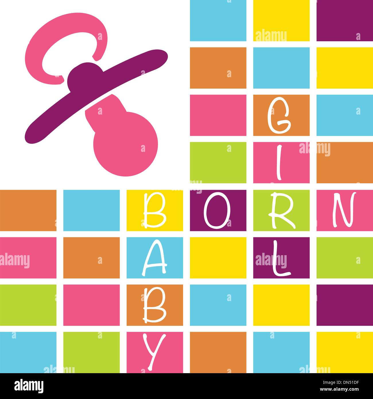 Baby in pink and blue Stock Vector Images - Alamy
