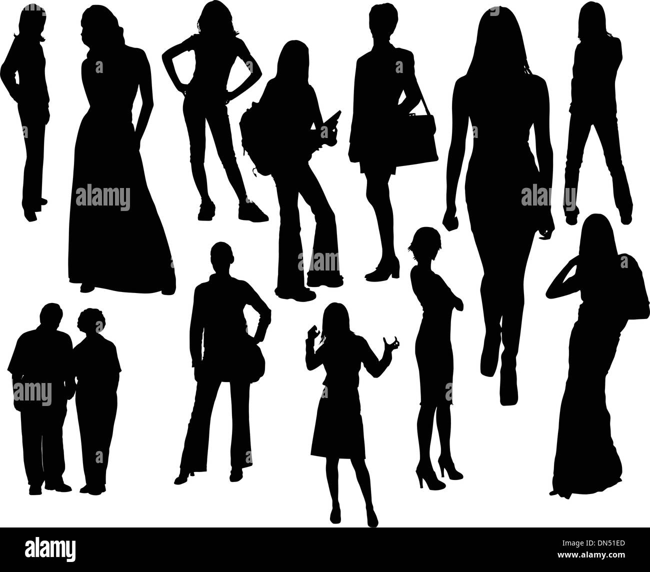 Women silhouettes. Vector illustration Stock Vector Image & Art - Alamy