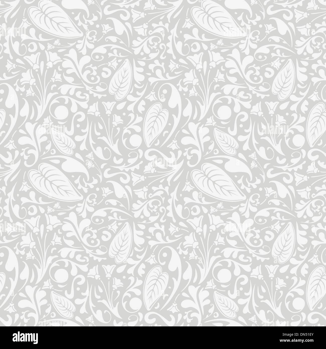 Floral wallpaper silver Stock Vector Images - Alamy