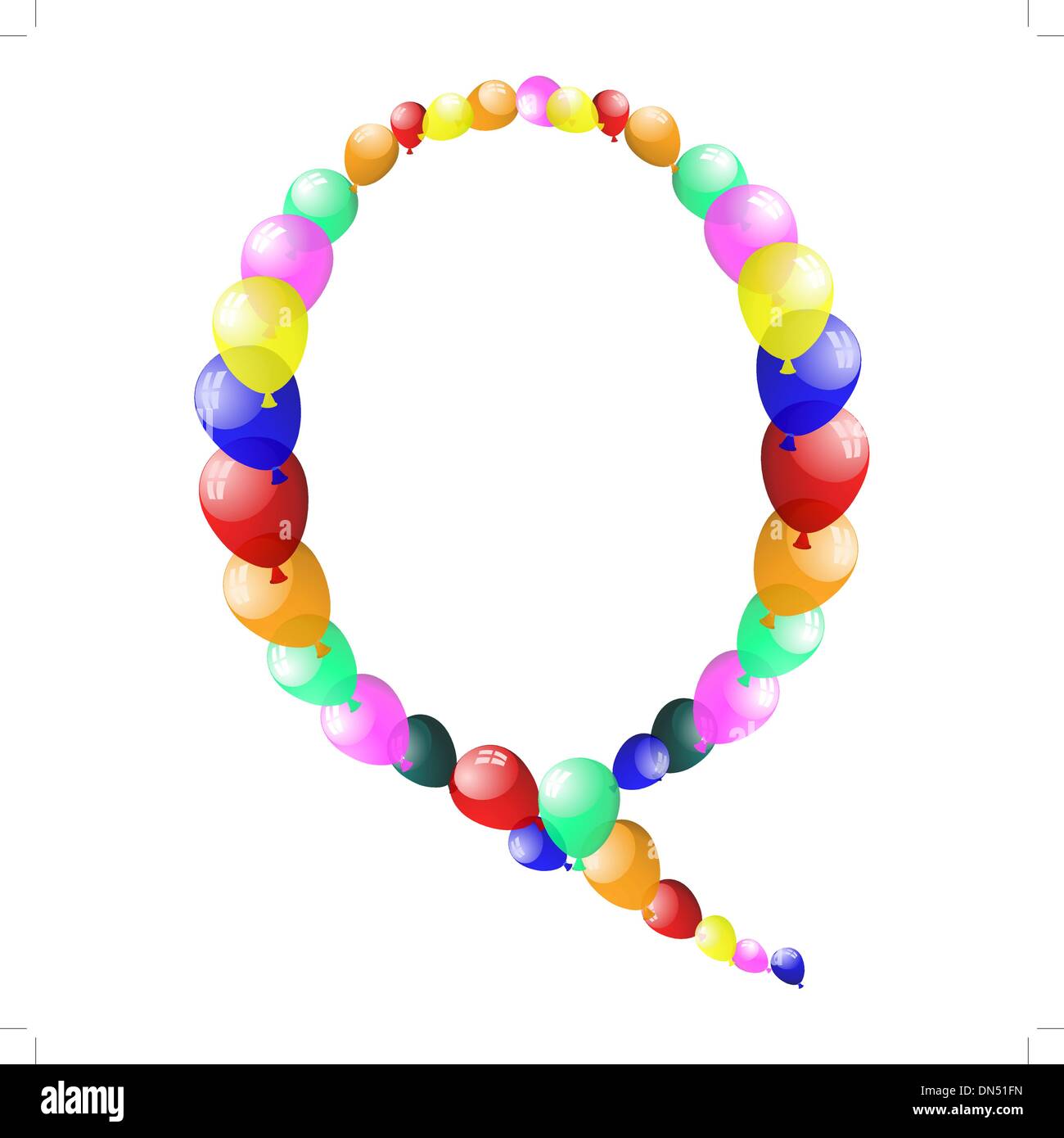 Balloon letter vector vectors hi-res stock photography and images - Alamy