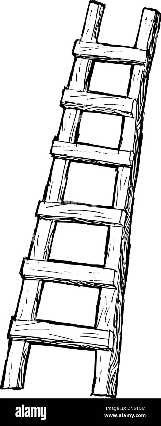 Home step ladder Black and White Stock Photos & Images - Alamy