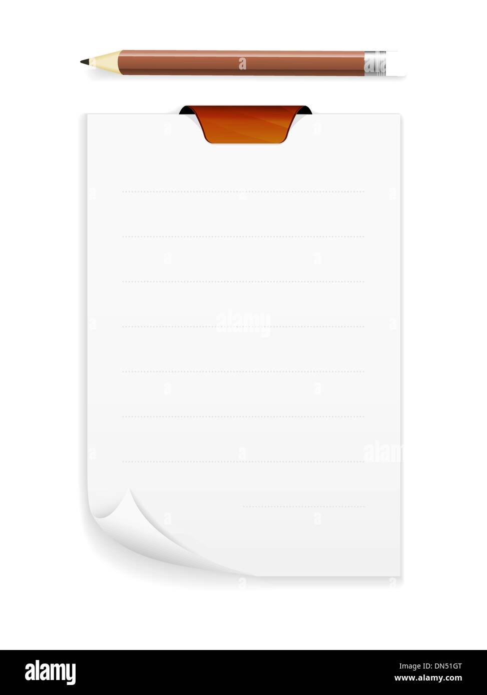 The noteboard with a pencil Stock Vector Image & Art - Alamy