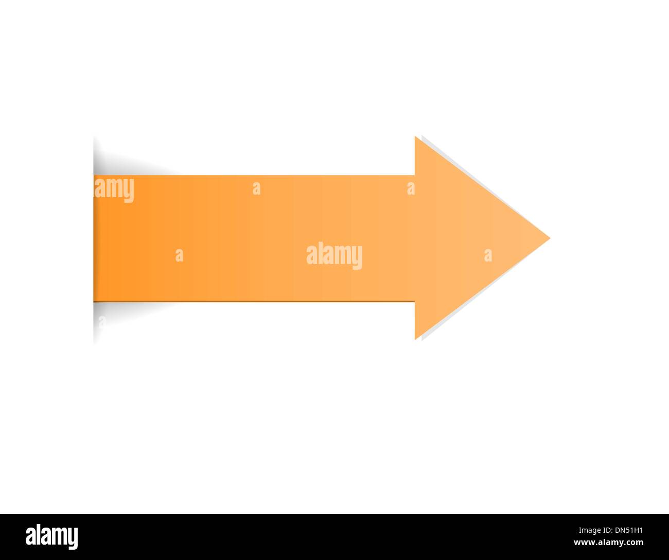 Orange arrow direction sign Cut Out Stock Images & Pictures - Alamy