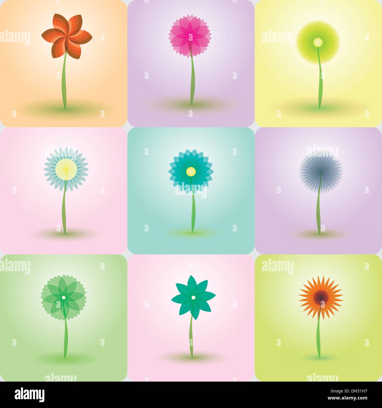 Abstract flowers Stock Vector Images - Alamy