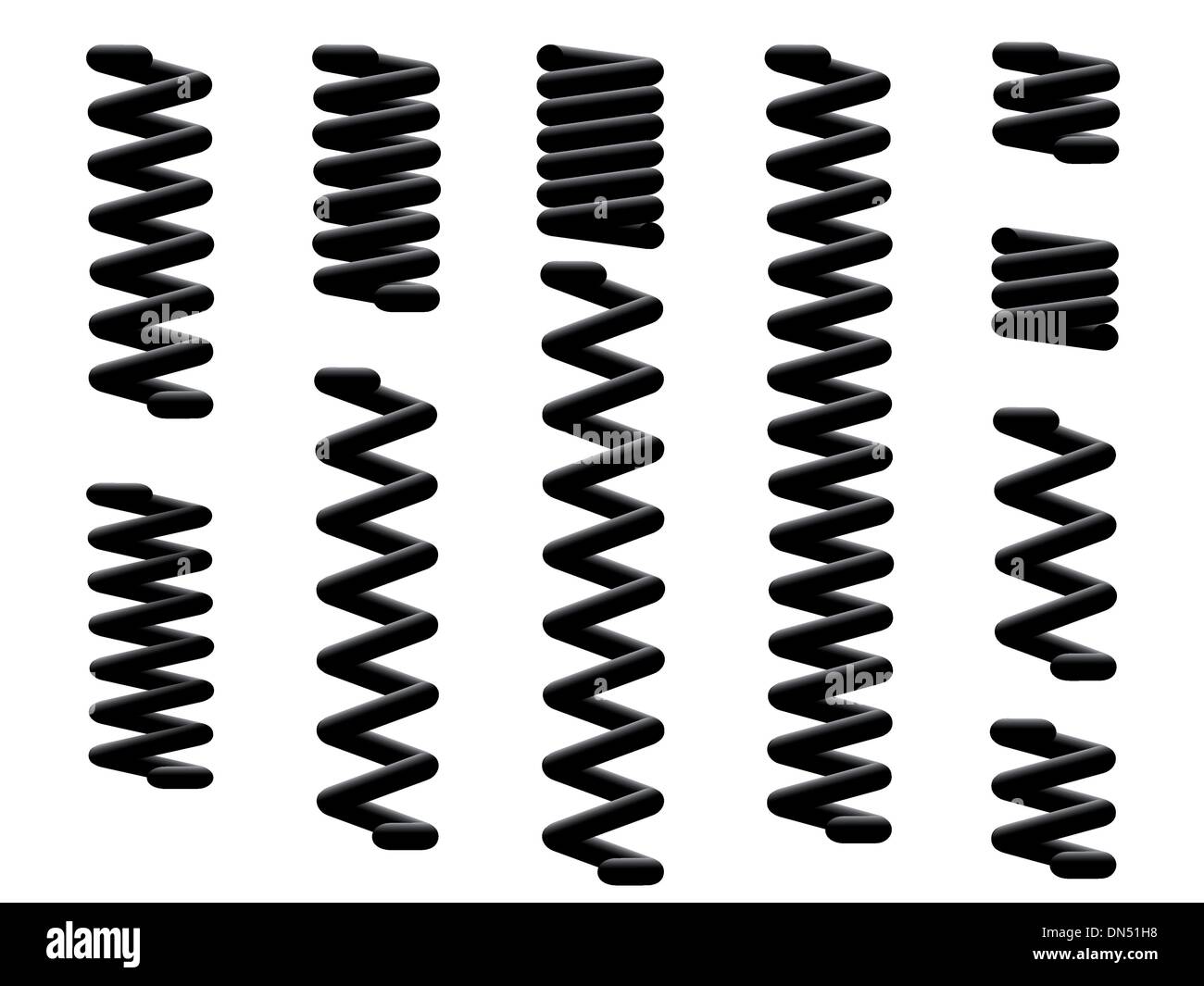 Coiled springs Stock Vector Images - Alamy