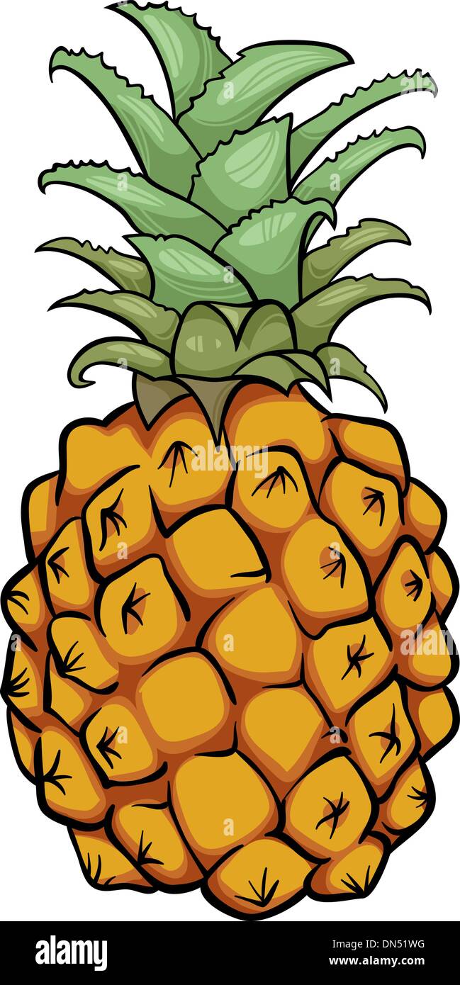 pineapple fruit cartoon illustration Stock Vector Image & Art - Alamy