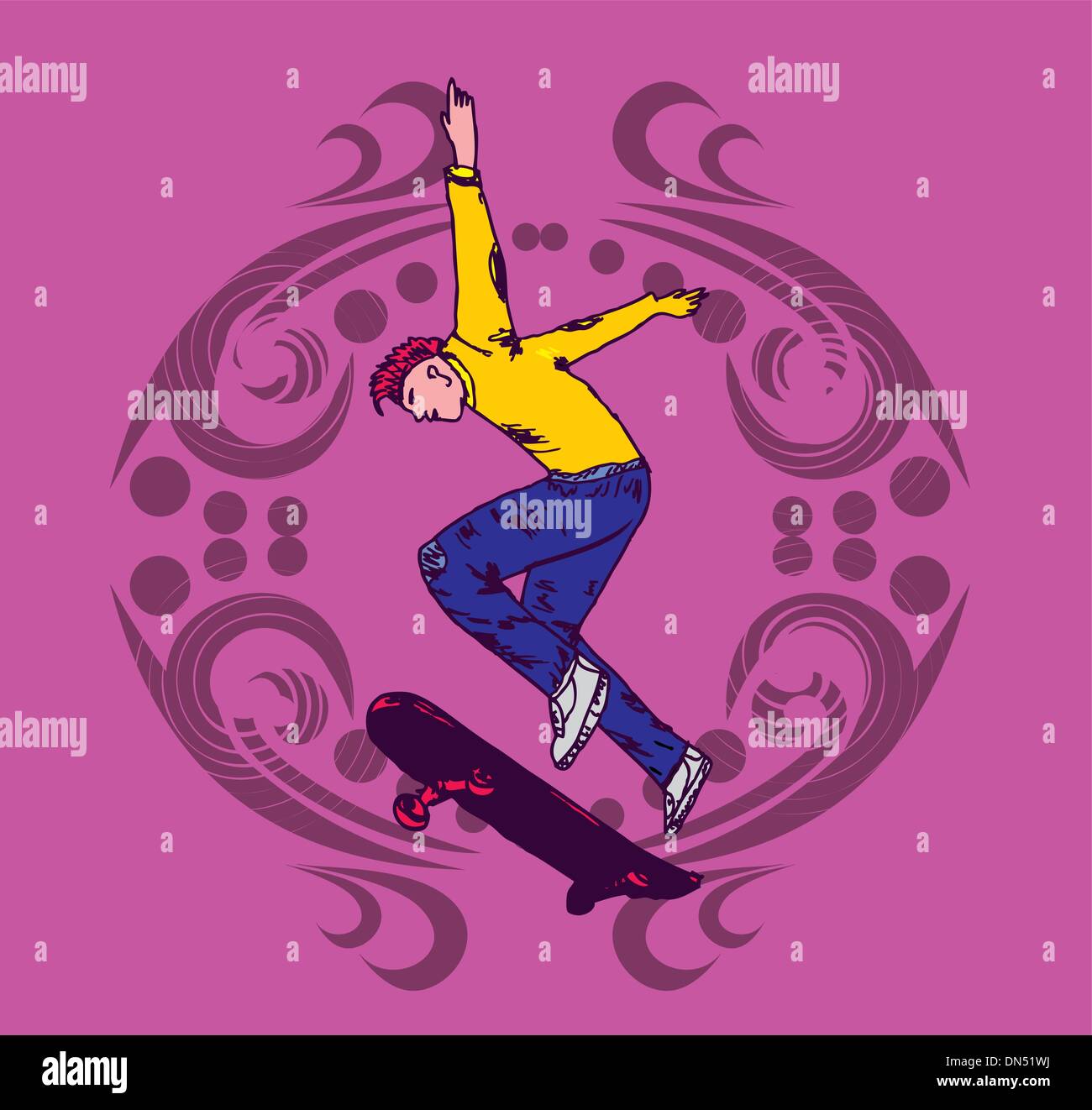 Skate vector vectors hi-res stock photography and images - Alamy