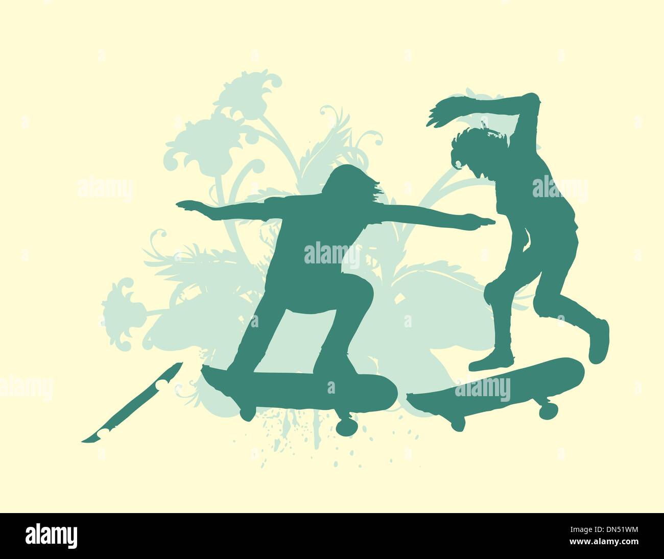 Skate vector vectors hi-res stock photography and images - Alamy