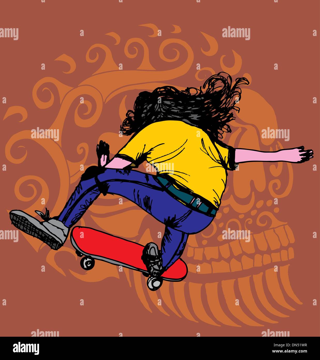 Skate vectors hi-res stock photography and images - Alamy