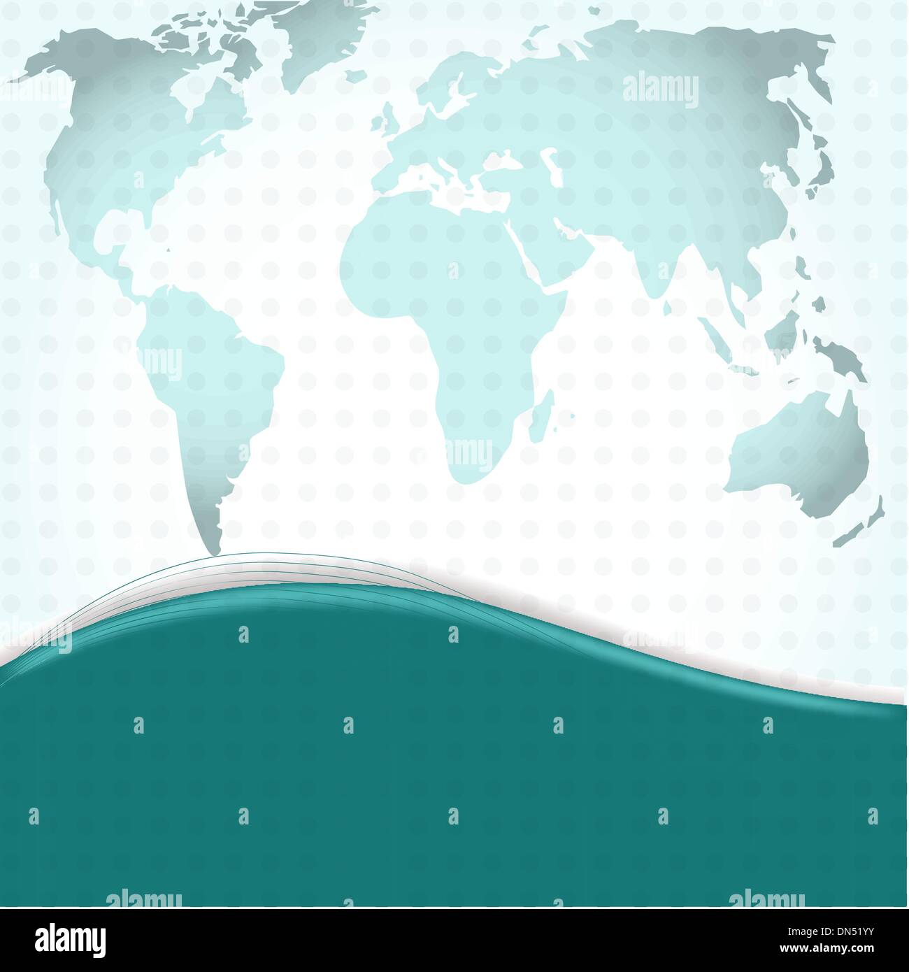 Image of a vector world map with a colorful blue background Stock ...