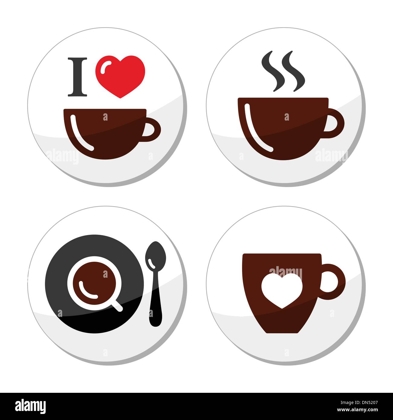 Coffee foam heart Stock Vector Images - Alamy