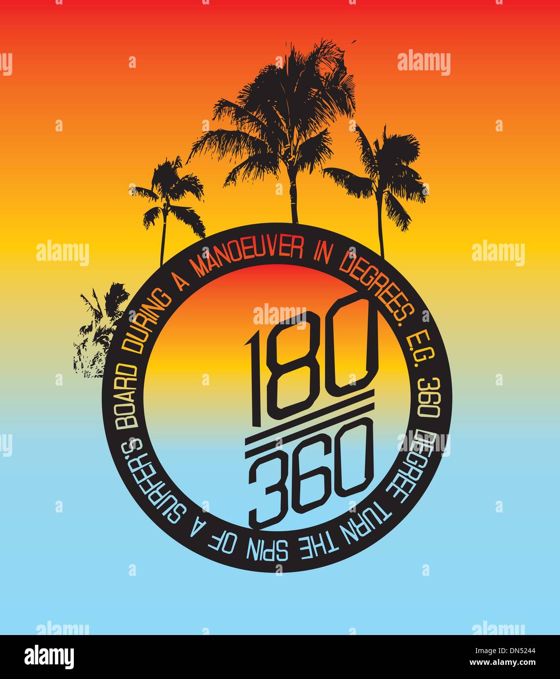 pacific surfer vector graphic design Stock Vector Image & Art - Alamy