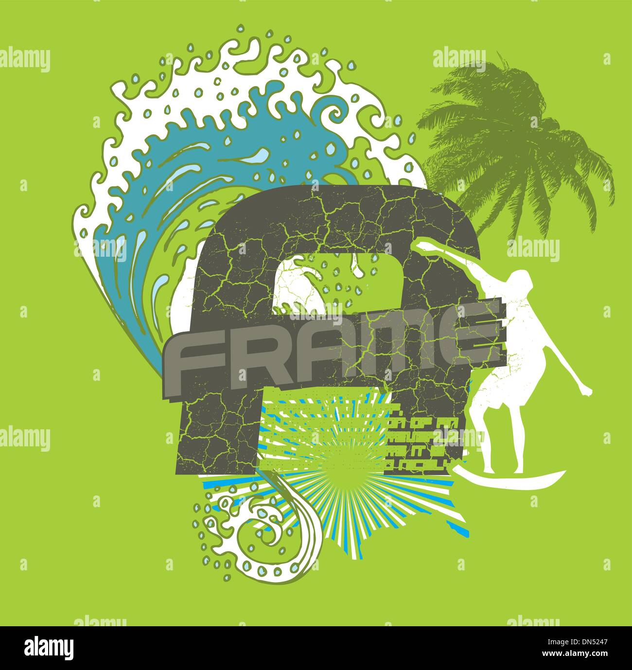 pacific surfer vector graphic design Stock Vector Image & Art - Alamy
