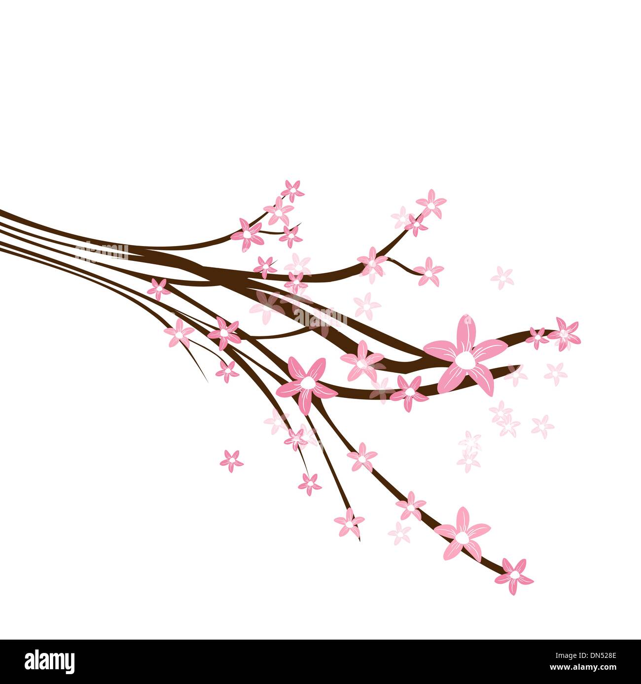 Blossom cherry sakura invitation Cut Out Stock Images & Pictures - Alamy