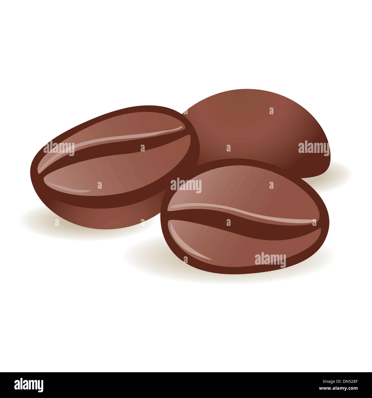 Coffee beans on isolated Stock Vector Images - Alamy