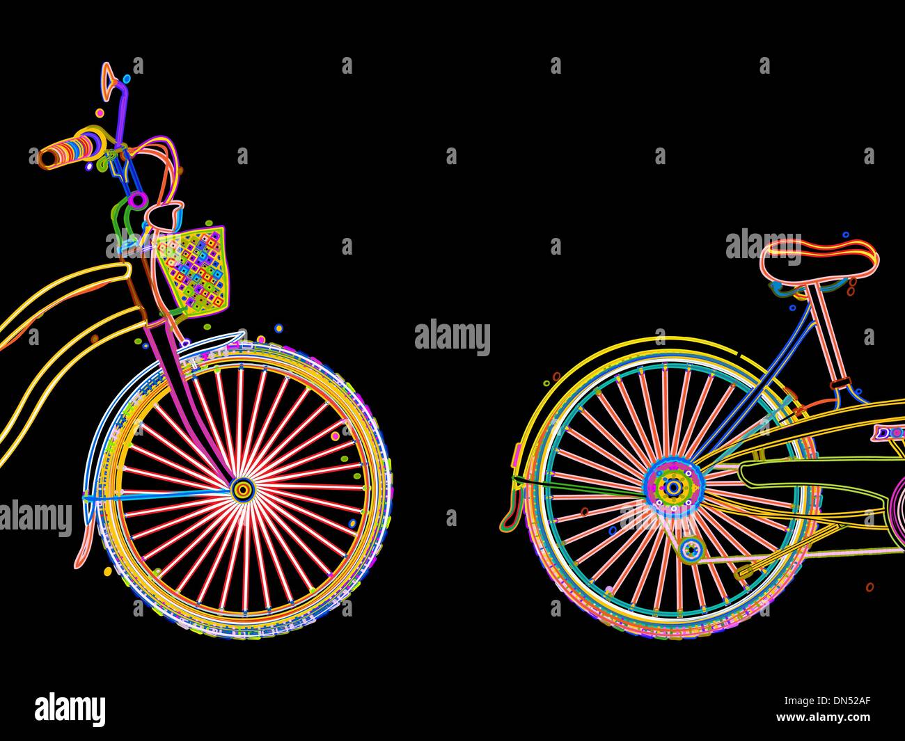 Bicycle pattern wallpaper vintage retro hi-res stock photography and ...