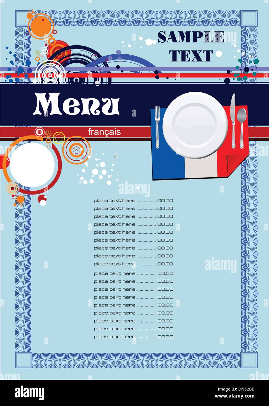 French cafe restaurant Stock Vector Images - Alamy