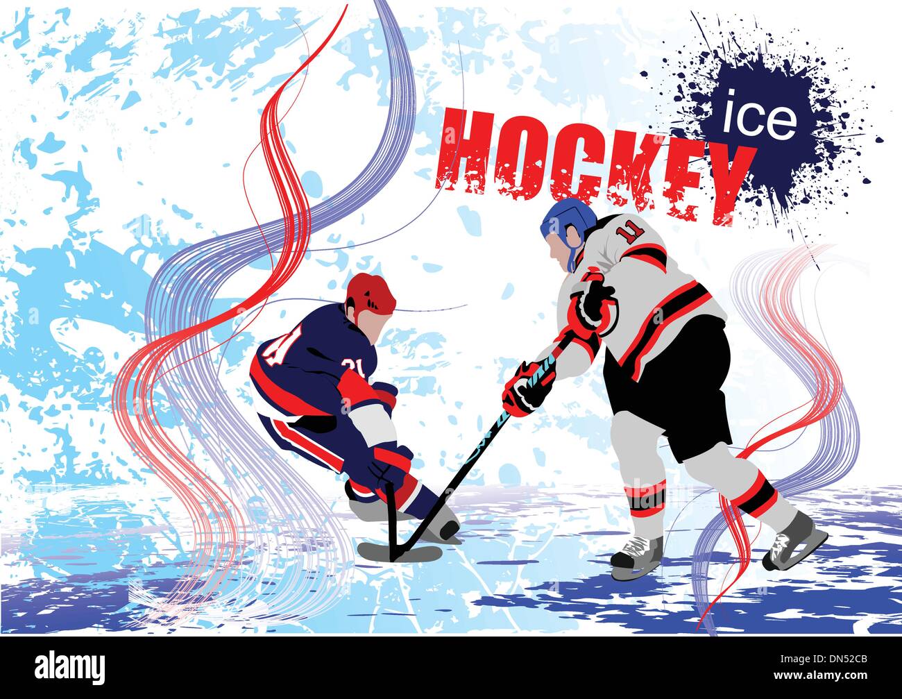 Ice hockey players Stock Vector Image & Art - Alamy