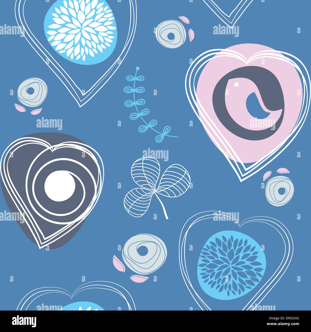 Seamless background birds vector Stock Vector Images - Alamy