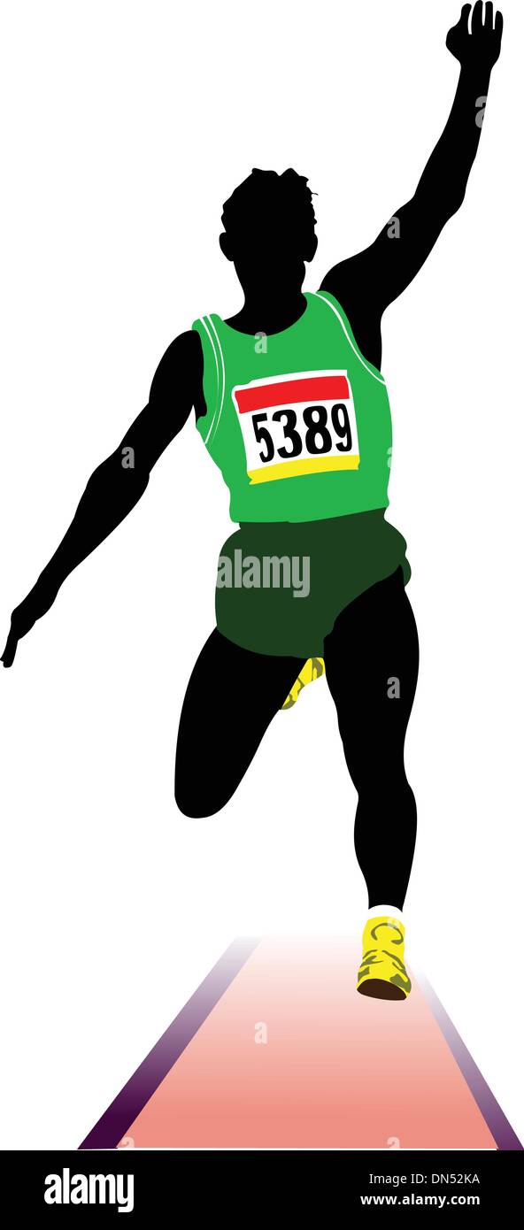 Long Jump Stock Vector Images - Alamy