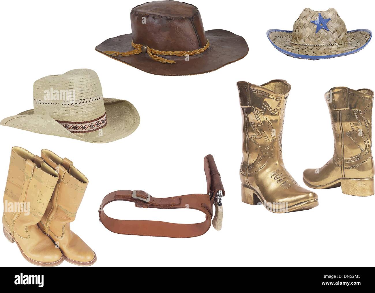 Cowboy`s property. Vector illustration Stock Vector Image & Art - Alamy