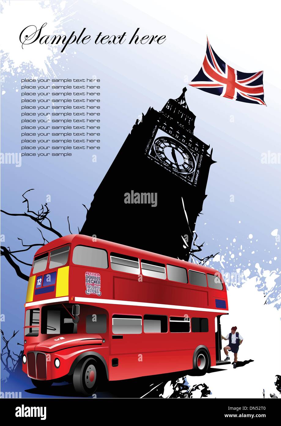 Cover for brochure with London images Stock Vector Image & Art - Alamy