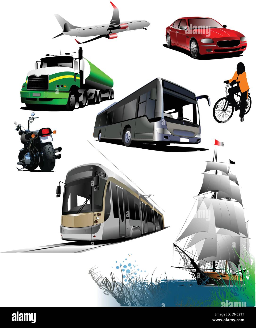 All kinds of transport. Vector illustration Stock Vector Image & Art ...