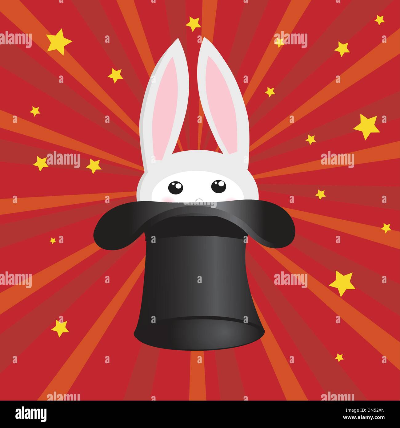 icon rabbit and magician hat Stock Vector Image & Art - Alamy