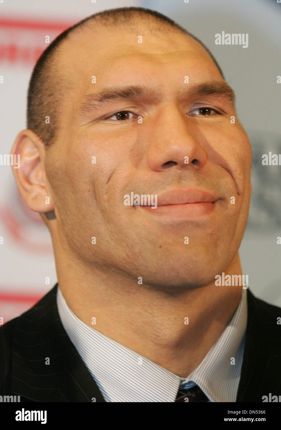 Russian heavy weight boxer Nikolai Valuev at the press conference in ...